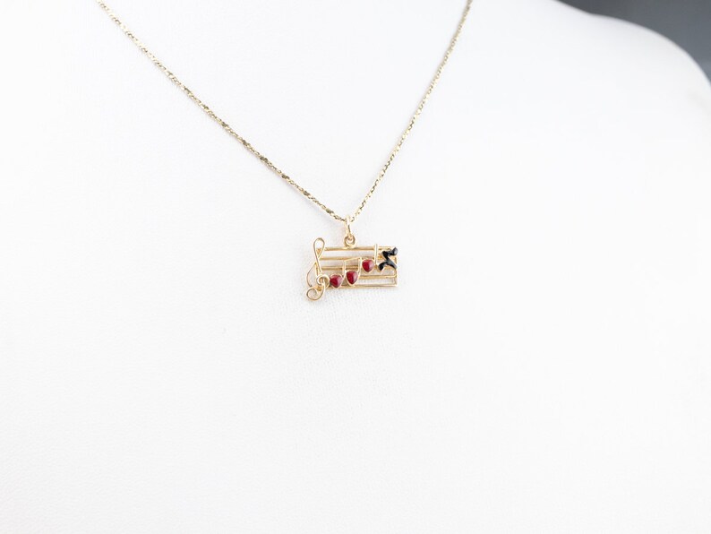 Gold Do Ray Me Musical Scale Charm Yellow Gold Enamel - Etsy