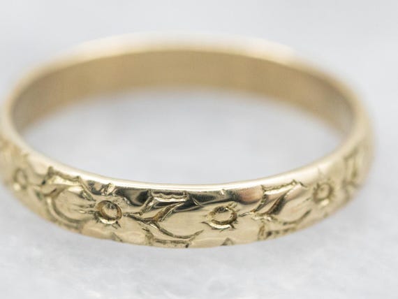 Victorian Floral Baptism Band, Ostby and Barton Band,… - Gem