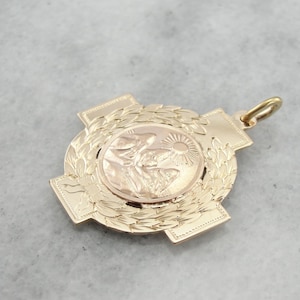 Handcrafted Pendant With Alpine Mountain Theme in Gold, Pythian Sisters ...