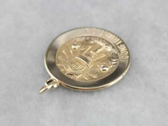 Yellow Gold Confirmation Medallion, Religious Medal, … - Gem