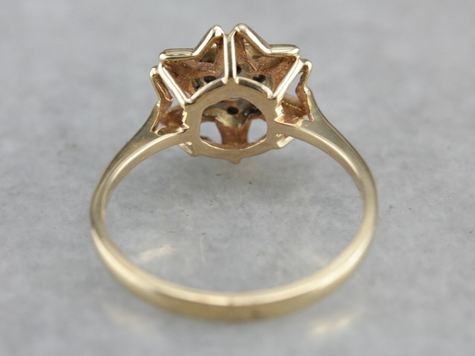 Unique Iron Cross Style Antique Ring With Fine Diamond APAK8L-N - Etsy