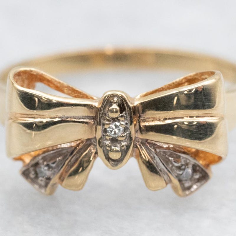 Gold Bow Ring - Etsy