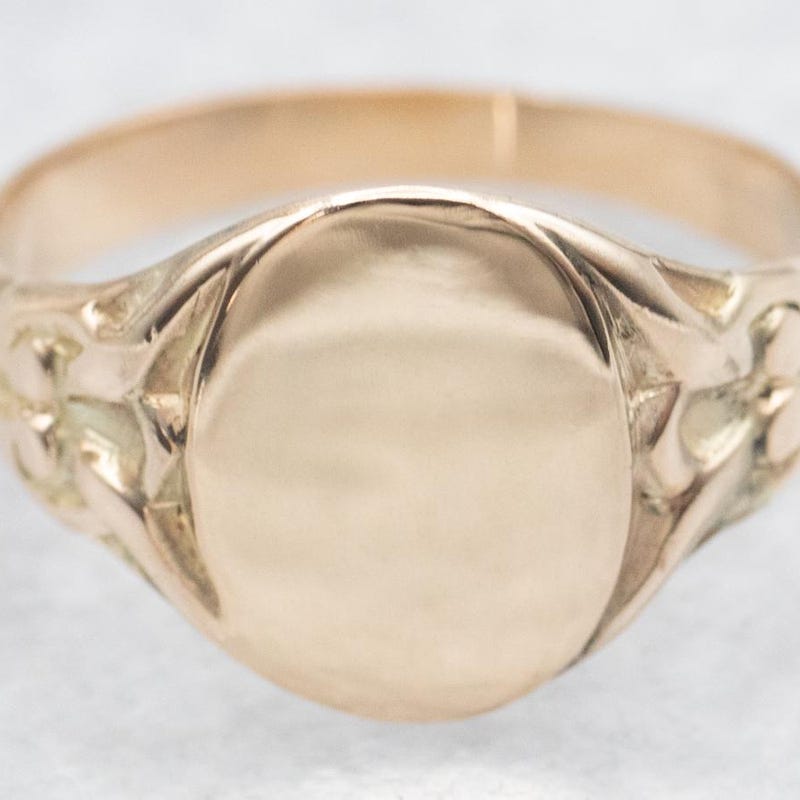 Antique Gold Signet Ring - Etsy