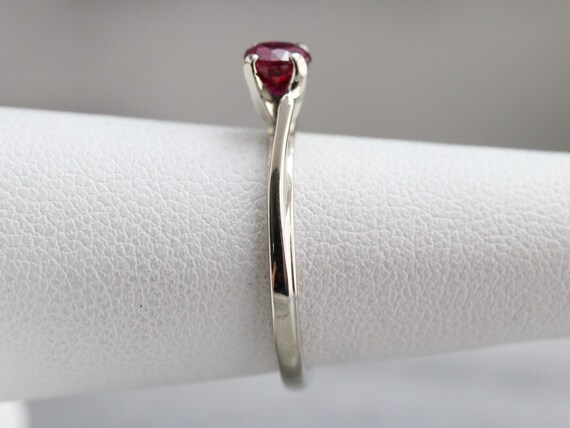 Ruby Solitaire Ring, Minimal Bypass Ring, Ruby Engage… - Gem