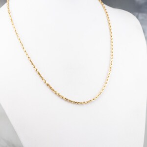 14K Gold Rope Chain, 18" Chain, Gold Necklace, Layering Chain, Pendant ...