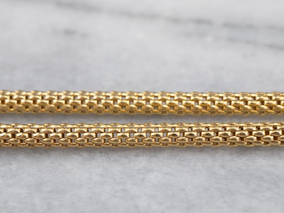 Yellow Gold Woven Popcorn Chain, 14K Gold Chain, 18 I… - Gem