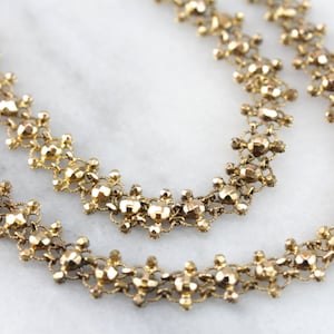 The Golden Lotus: Vintage Double Layer Chain Necklace With - Etsy