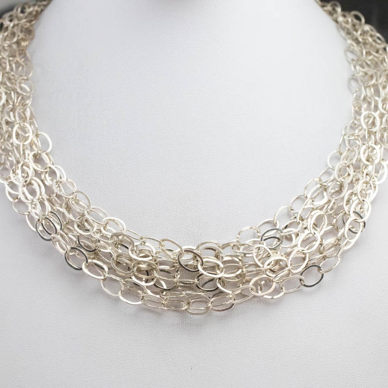 Silver Statement Necklace - Etsy