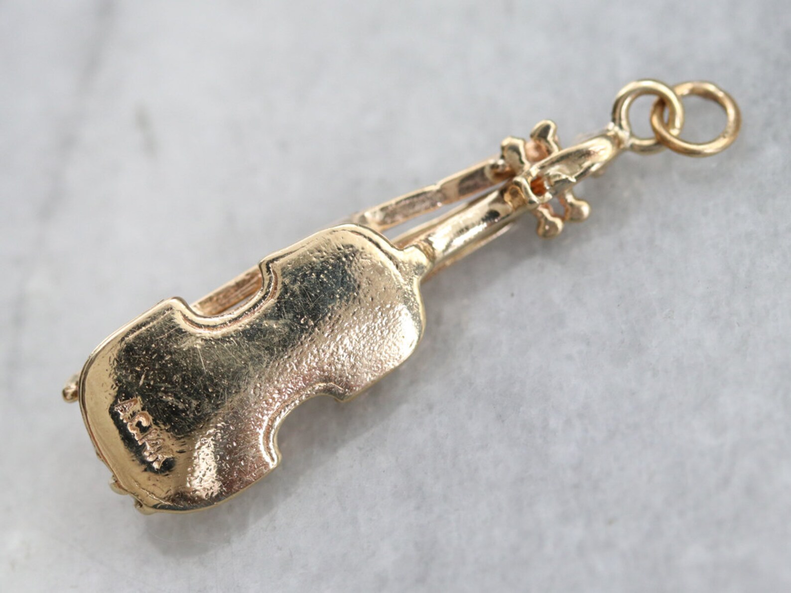 Yellow Gold Violin Charm Violin and Bow Charm Music Charm - Etsy