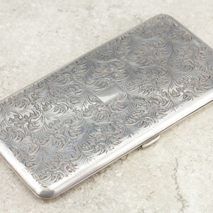 Antique Sterling Silver Case, Ornate Floral Monogram - Etsy