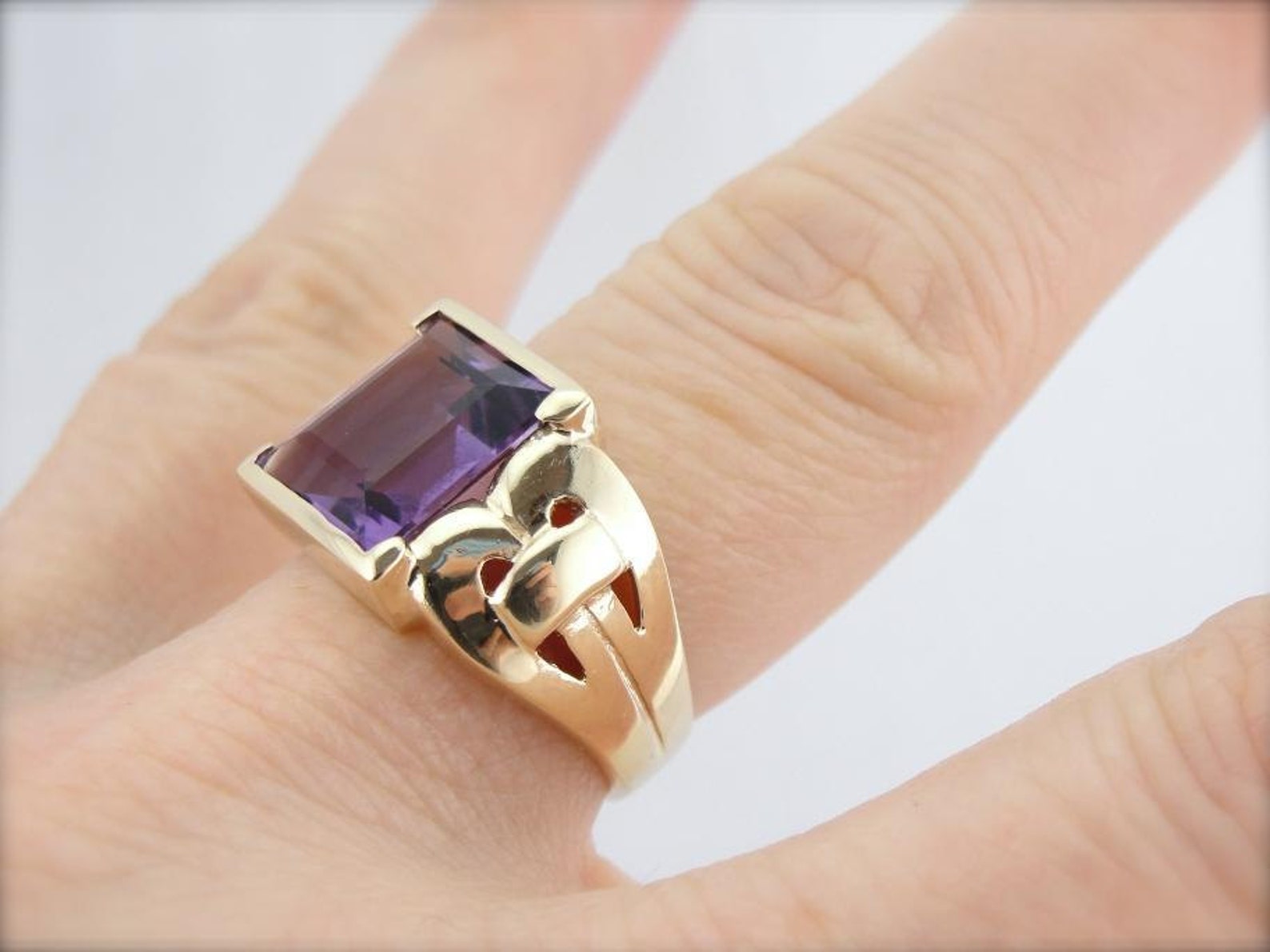 Classically Refined yet Bold Amethyst Ring for Him or Her - Etsy