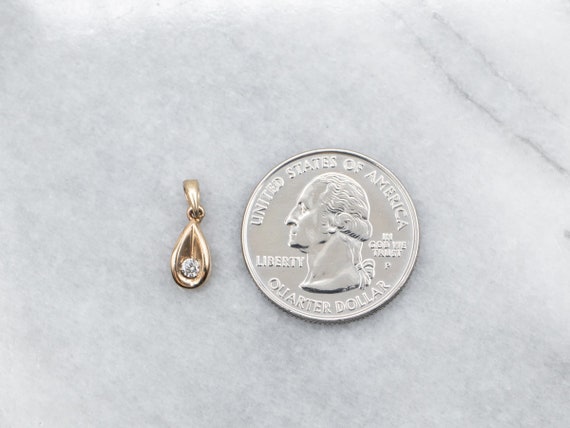 Teardrop Diamond Pendant, Yellow Gold Diamond Pendant… - Gem