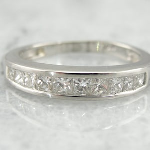 Channel Set, Square Cut Diamond Band - Etsy