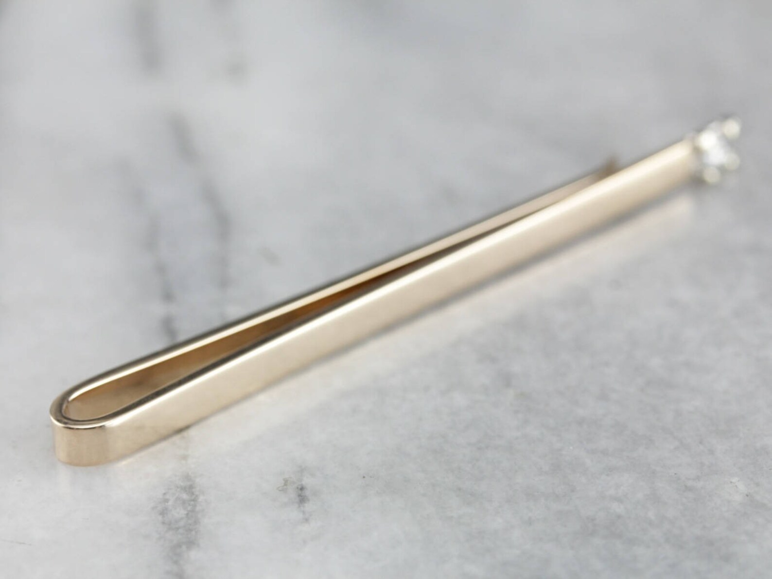 Vintage Gold and Diamond Tie Clip, Suit Accessories, Diamond ...