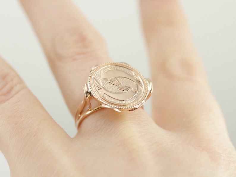 Vintage Pisces Statement Ring Mid Century Gold Cocktail Ring - Etsy