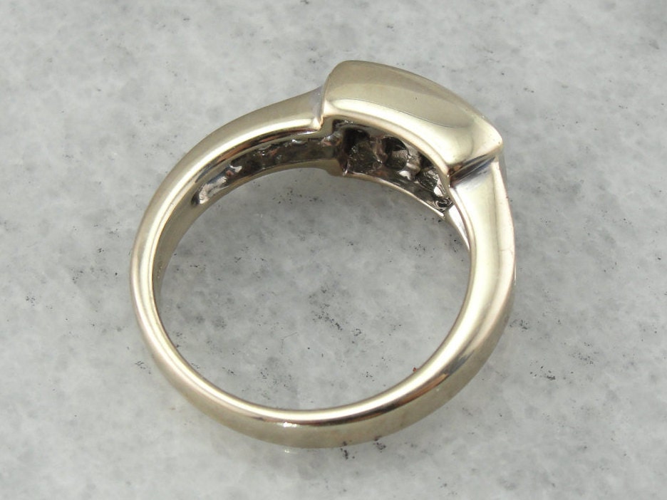No Illusions: Magic Set Modernist Square Cut Diamond Cocktail Ring - Etsy