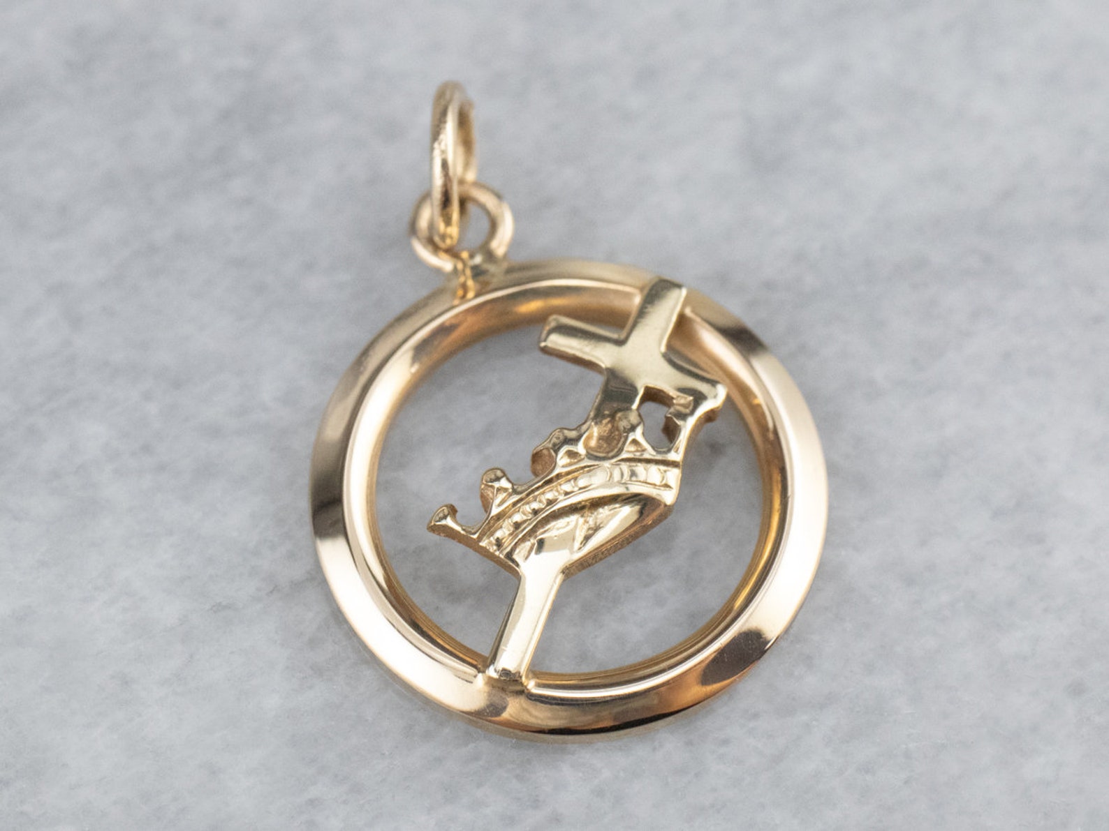 Gold Knights Templar Pendant Men's Gold Pendant Knight - Etsy