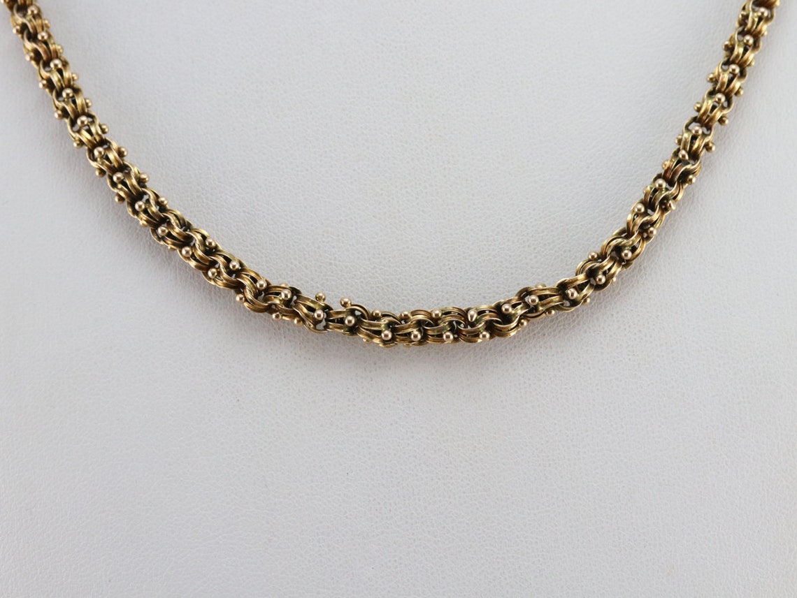 Victorian Gold Link Chain Necklace Ornate Victorian Chain - Etsy