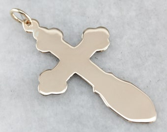 Gold Flat Cross Necklace - Etsy