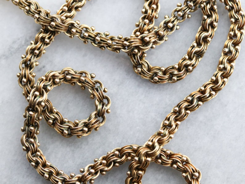 Antique Fancy Link Chain Necklace Antique Gold Chain - Etsy