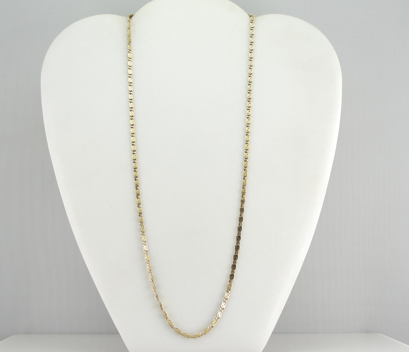 Simple Yellow Gold Snail Chain With Spiral Links YUMU3K-R - Etsy