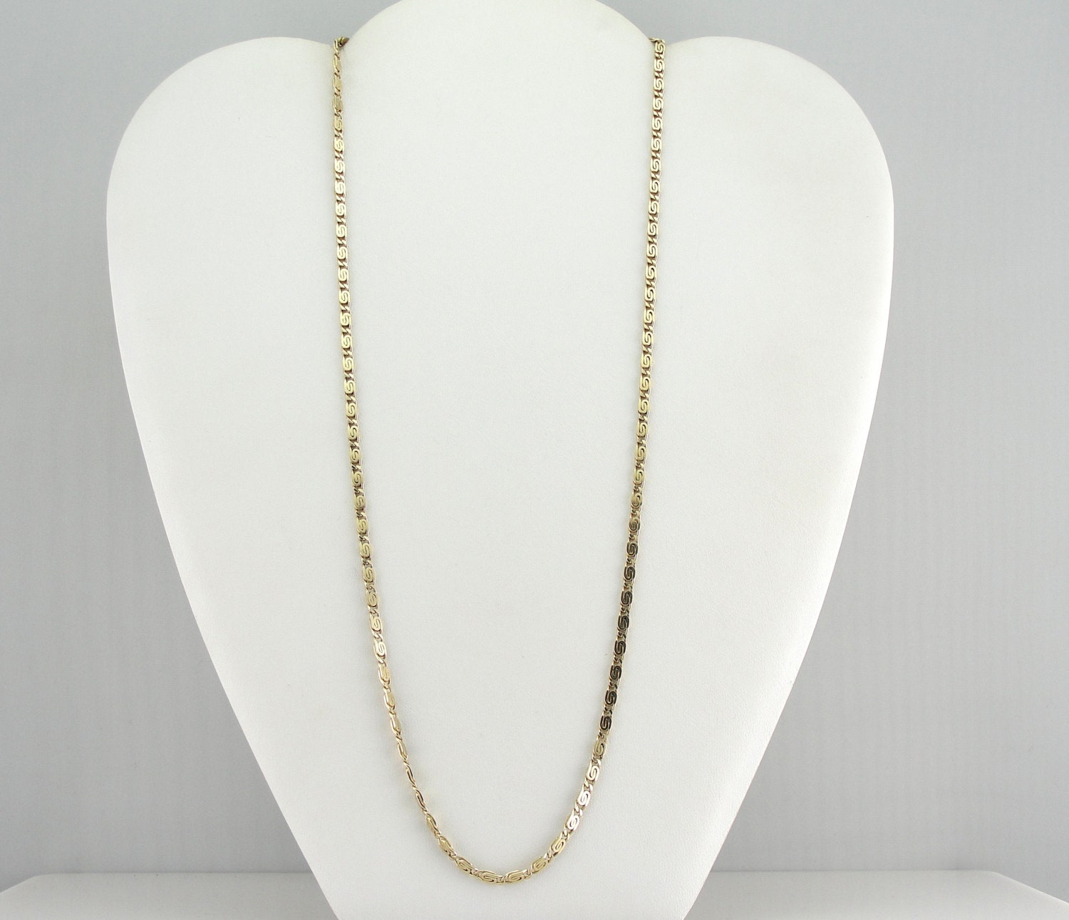 Simple Yellow Gold Snail Chain With Spiral Links YUMU3K-R - Etsy
