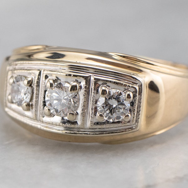 Three Diamond Ring - Etsy