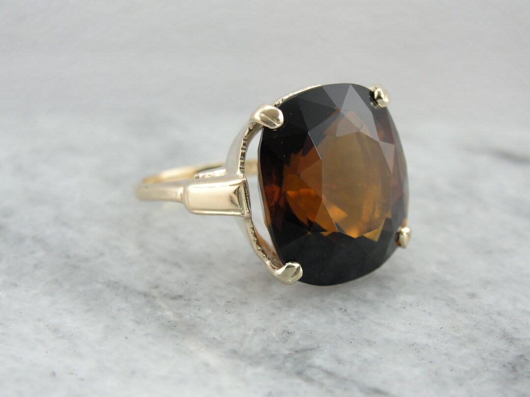 Earthy and Rich Dravite Tourmaline Cocktail Ring LXDACU - Etsy