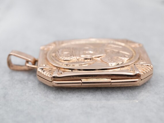 Antique Rose Gold Saint Nicholas Locket, Antique Gold… - Gem