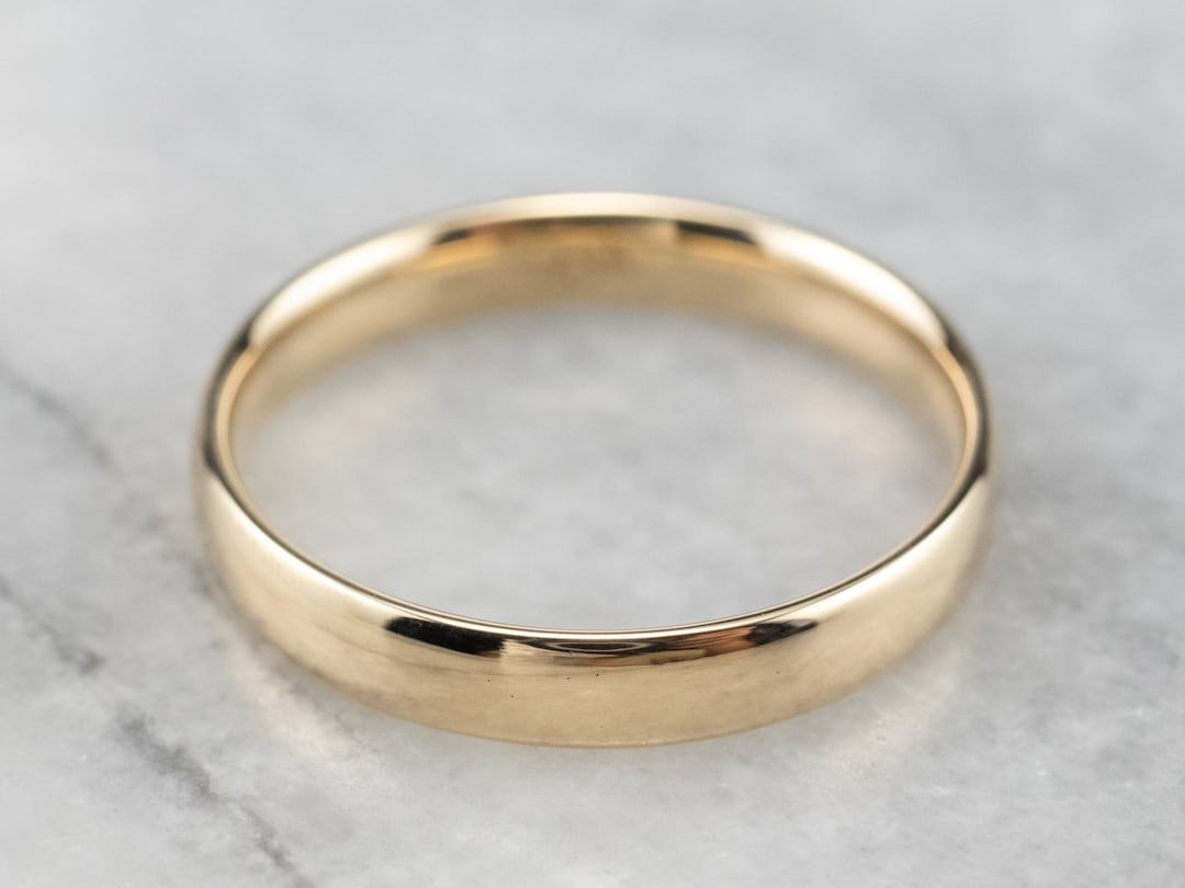 Banda de oro amarillo vintage, banda de bodas de oro amarillo, banda ...