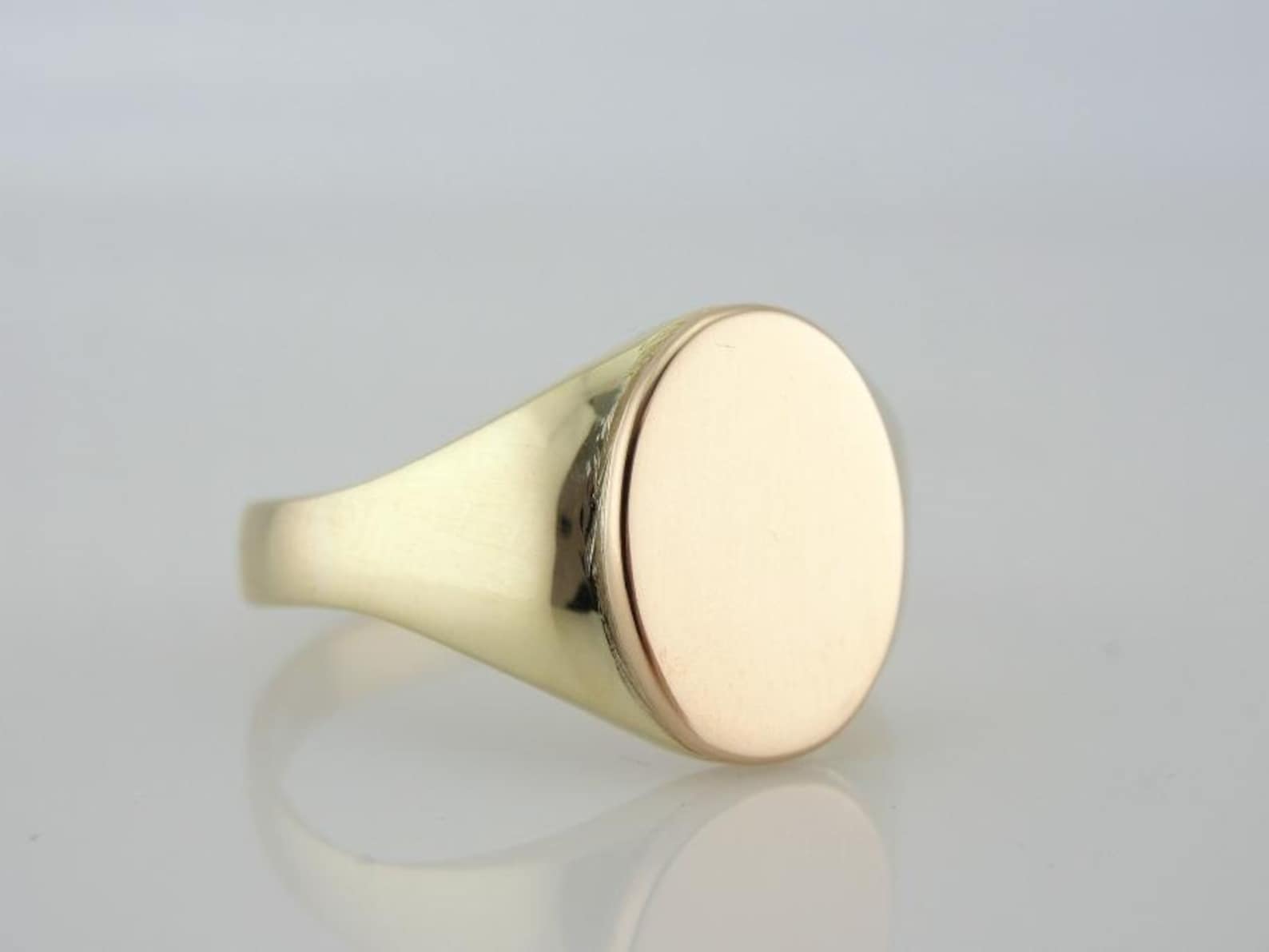 Two Tone and Perfect Polish Vintage Signet Ring N9MEQH-R | Etsy