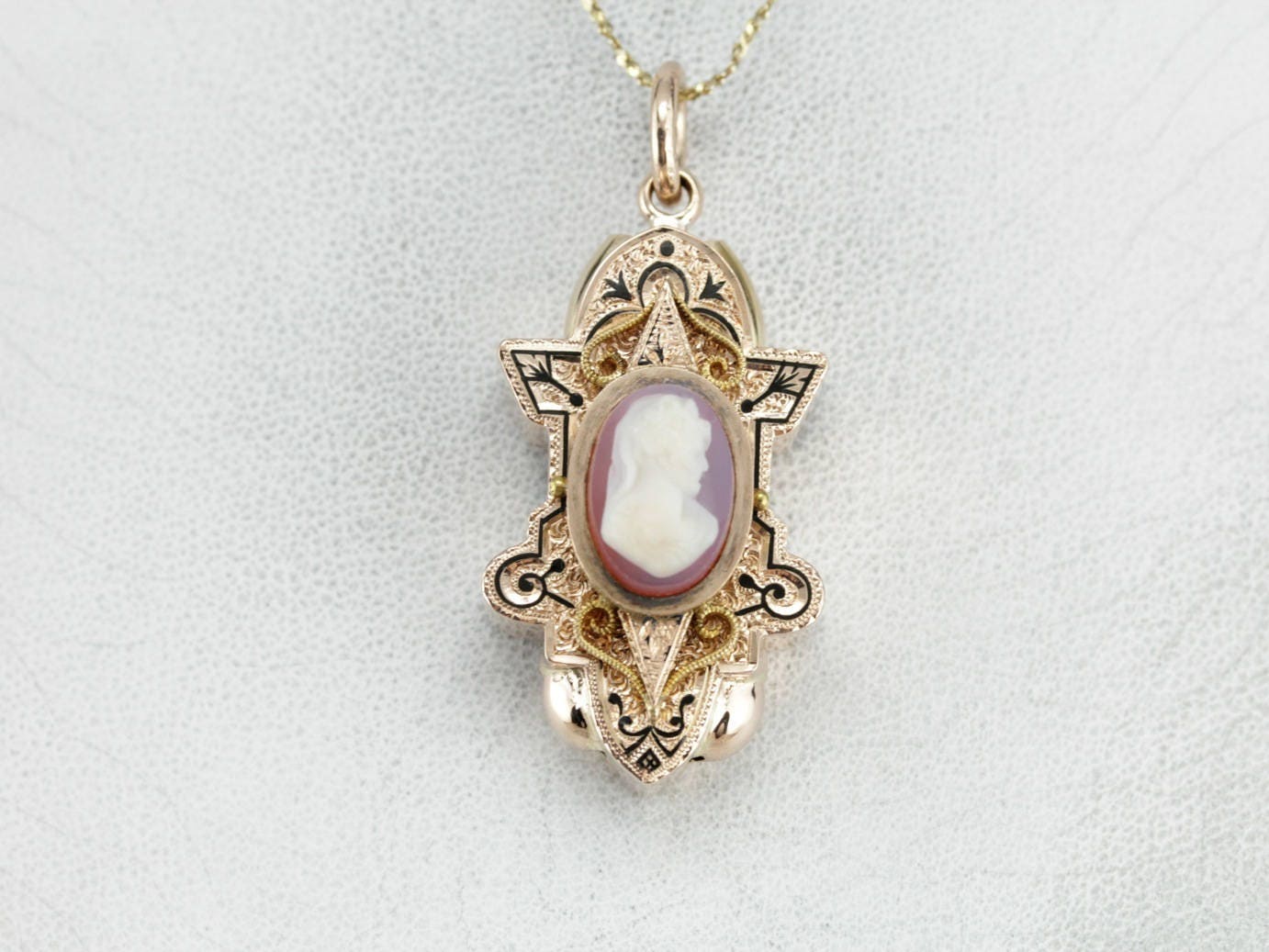 Victorian Era Cameo Antique Slide Pendant Victorian | Etsy