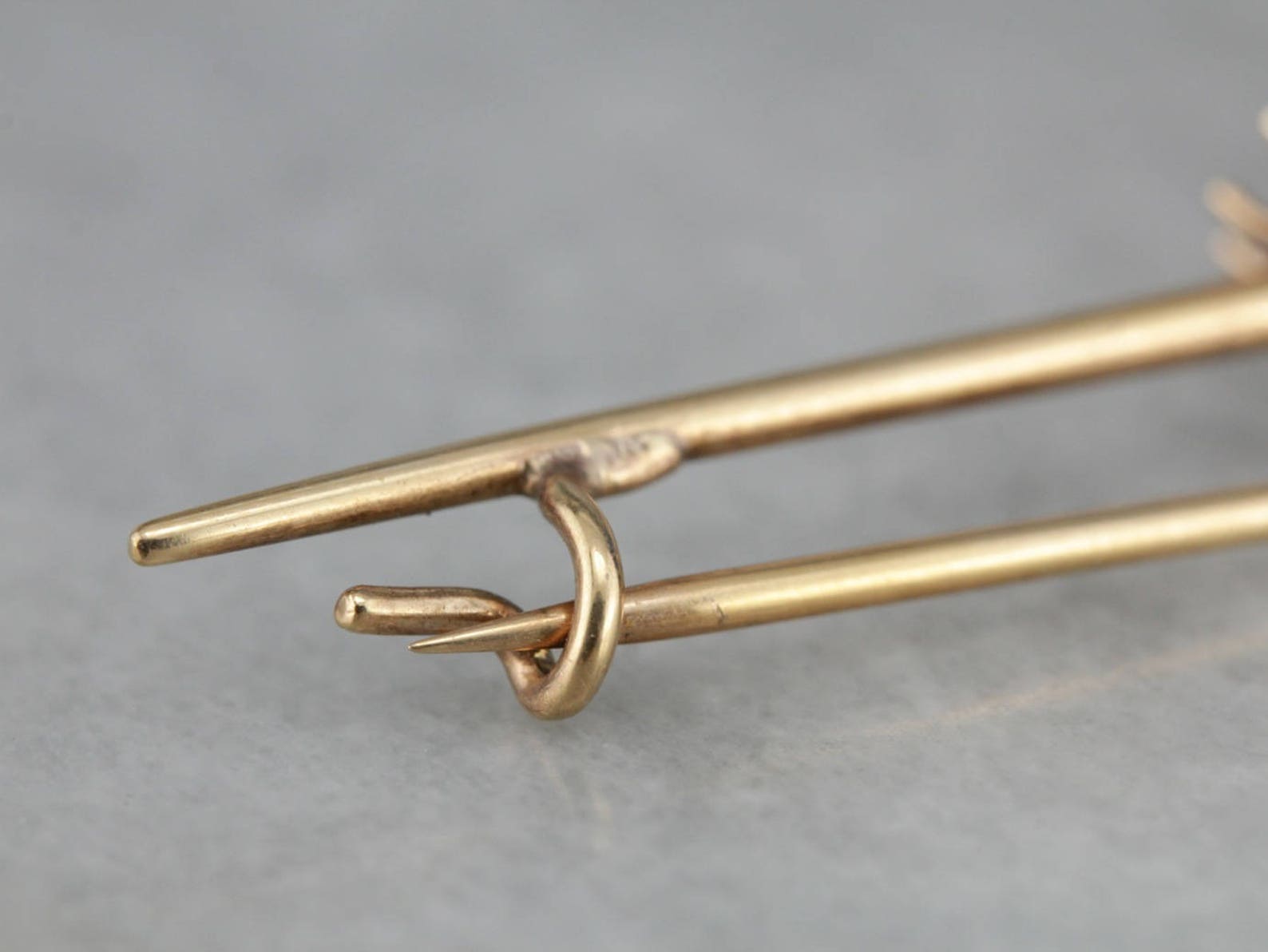 Antique Victorian Bar Pin With Simple Flower and Diamond - Etsy