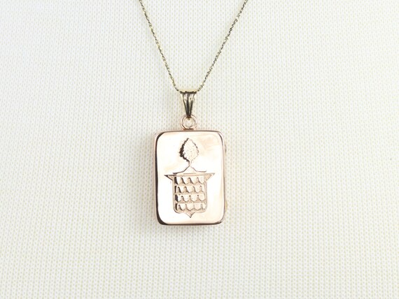 Antique Family Crest Monogramed Locket, Ornate Antiqu… - Gem