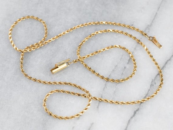 Gold Rope Twist Chain 18 Inch Gold Chain 18K Yellow Gold - Etsy