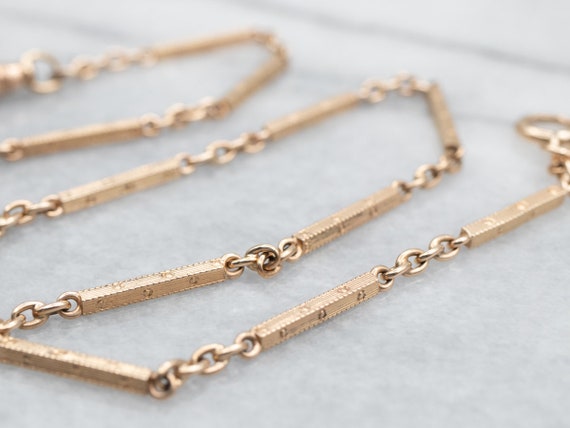 Antique Gold Watch Chain, Pattern Watch Chain, Bar Li… - Gem