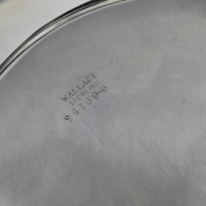 Vintage Patterned Pierced Serving Plate, Wallace Sterling Silver Dish ...