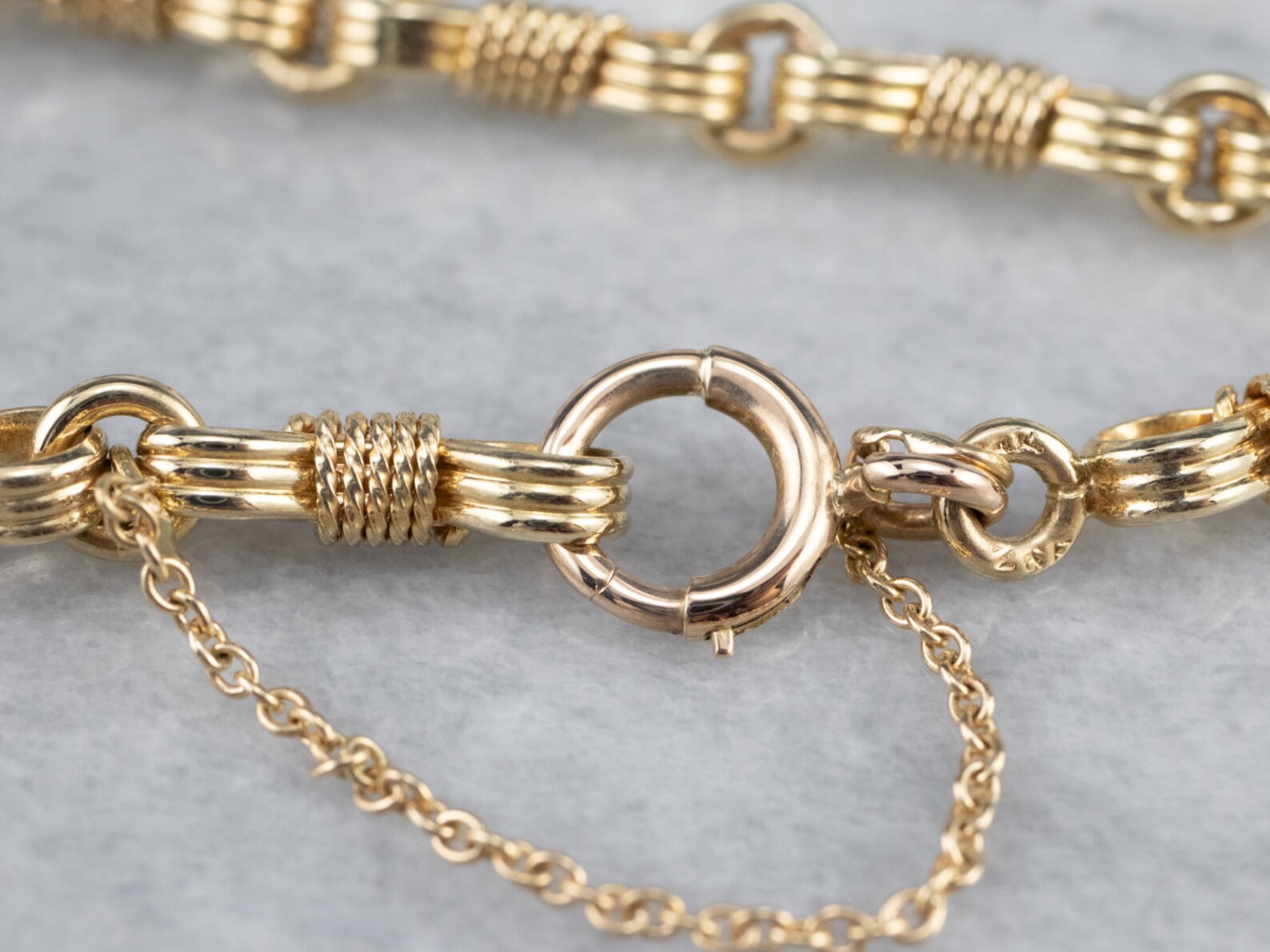 Vintage Gold Link Bracelet Nautical Link Bracelet Yellow - Etsy