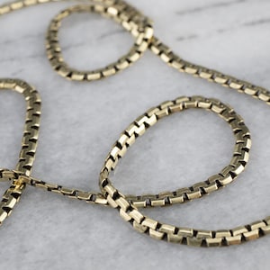 14K Gold Boston Link Chain, Flat Chain, Layering Necklace, Gift for Her ...