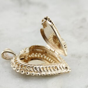 Patriotic Pride: Eagle Mounted Heart Shaped Locket, Polished Gold Bold ...