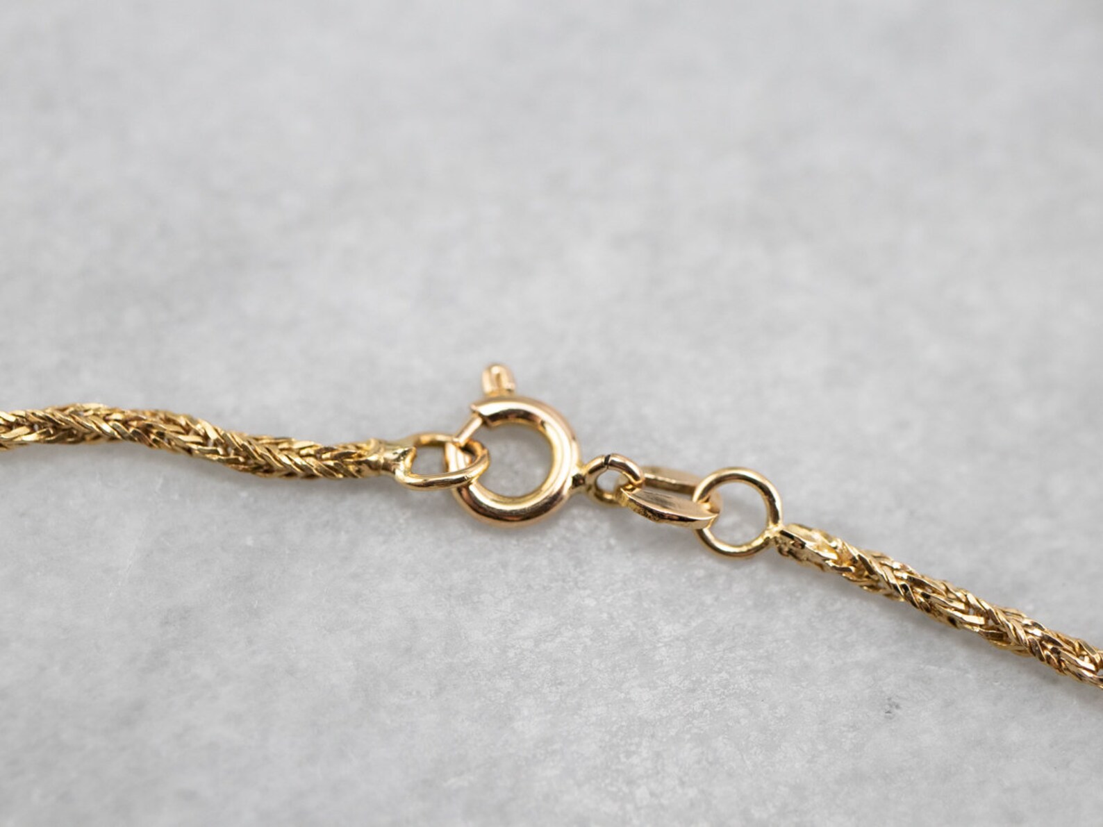 Vintage Gold Twist Chain, 14K Yellow Gold Chain, Pendant Chain ...