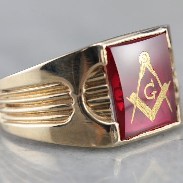 Antique Masonic Ring - Etsy