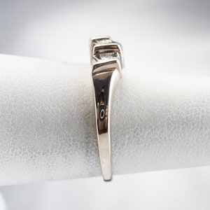 Modernist Diamond Curved Band, Diamond Stacking Ring, Nesting Band ...