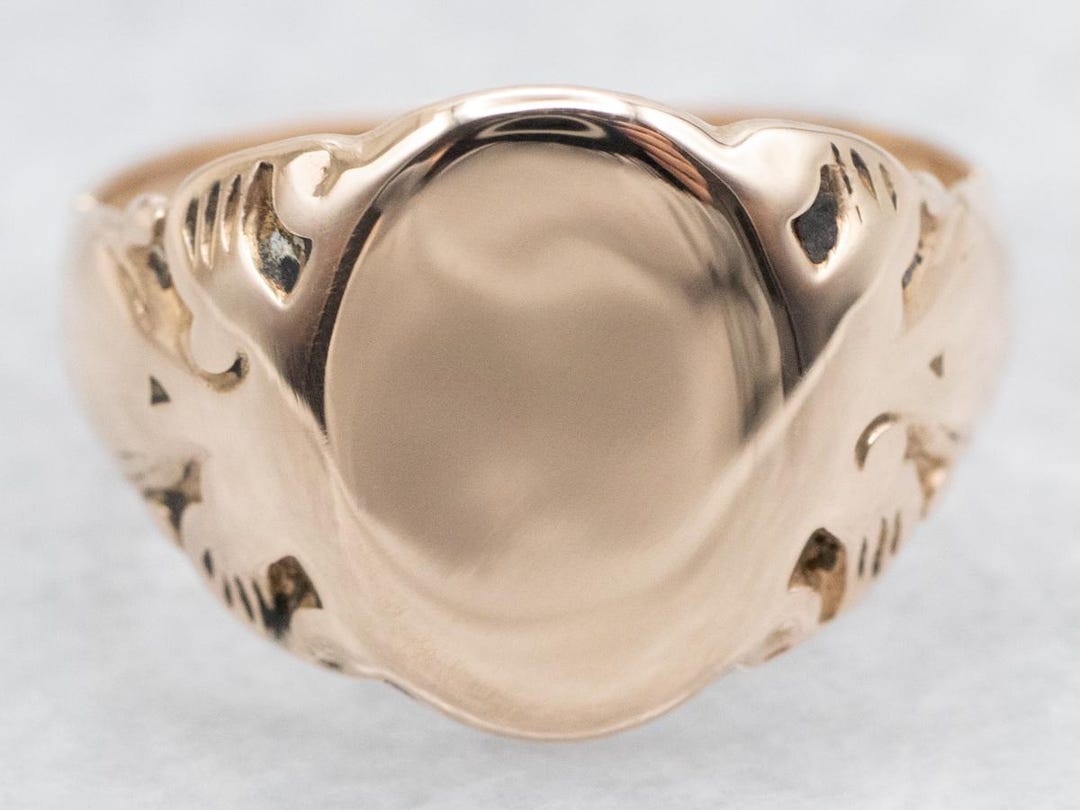 Victorian Gold Signet Ring, Ornate Signet Ring, Antique Signet Ring ...