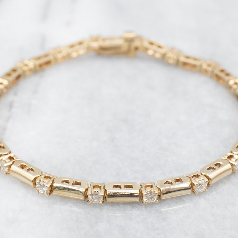Yellow Gold Bracelet - Etsy