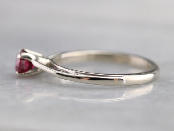 Ruby Solitaire Ring, Minimal Bypass Ring, Ruby Engage… - Gem