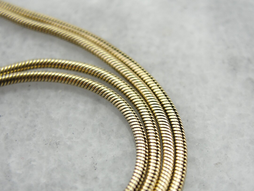 Classic Yellow Gold Snake Chain YHAPXF - Etsy