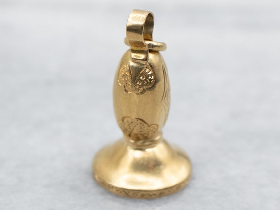 Antique Gold Fob Pendant, Antique Watch Fob Charm, Go… - Gem