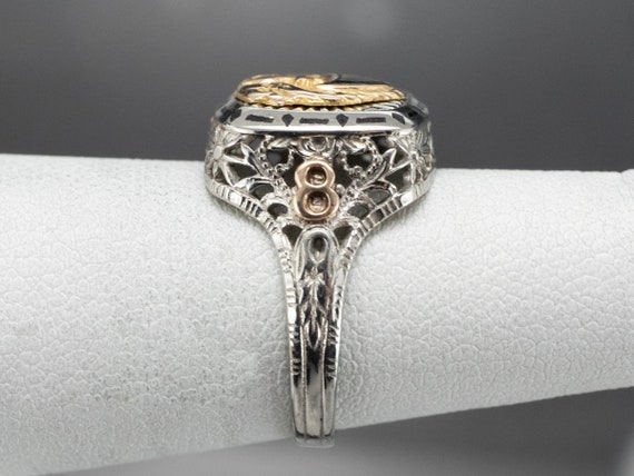 Upper Iowa University School Ring, Two Tone Gold Fili… - Gem