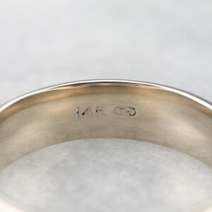 White Gold Lined Band, 14K White Gold, Unisex Wedding Band, Stacking ...